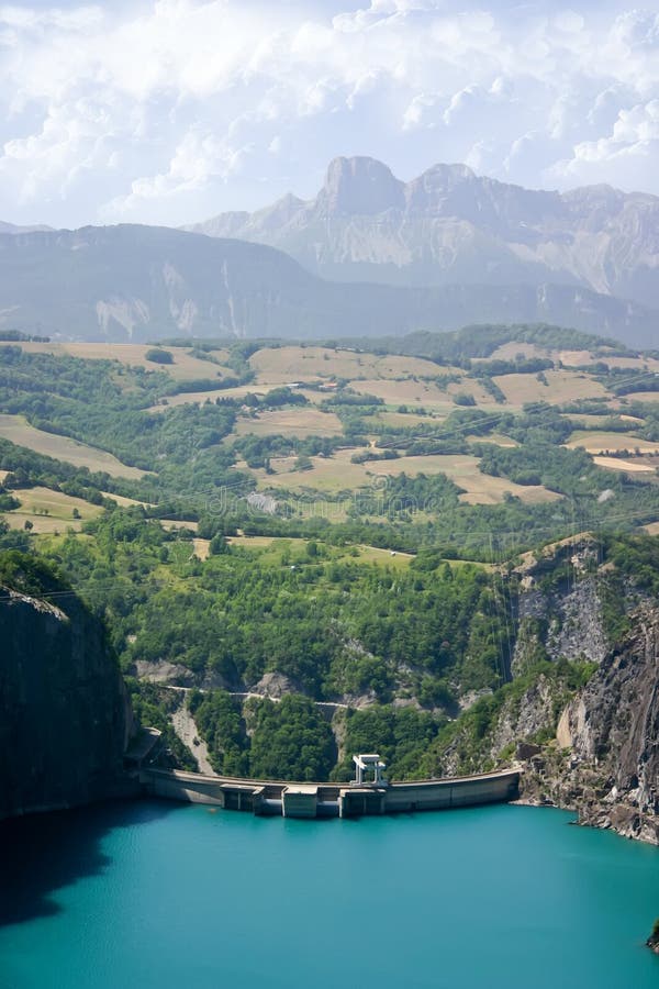 Hydro Dam View from the Sky Stock Image - Image of environmental ...