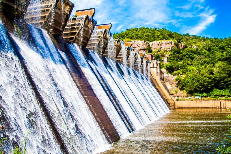 Shongweni Dam wall stock image. Image of sunset, building - 77928661