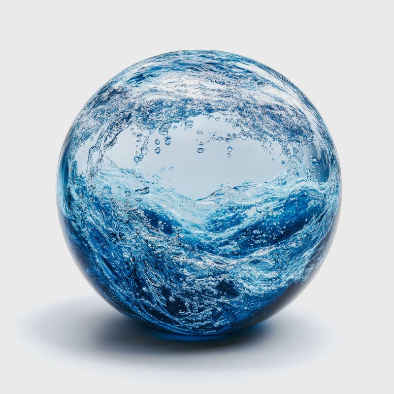Hydro Globe Water Sphere Reflecting Light and Colorful Composition for ...
