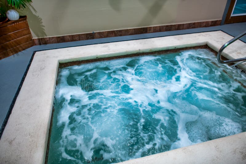 Hydro Massage Pool with Moving Water Stock Photo - Image of splashing ...