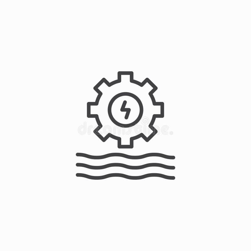 Hydro power icon vector stock vector. Illustration of ecology - 348312205