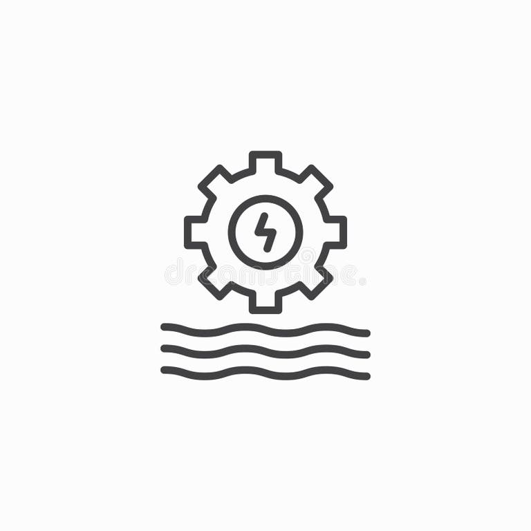 Hydro power icon vector stock vector. Illustration of ecology - 348312205