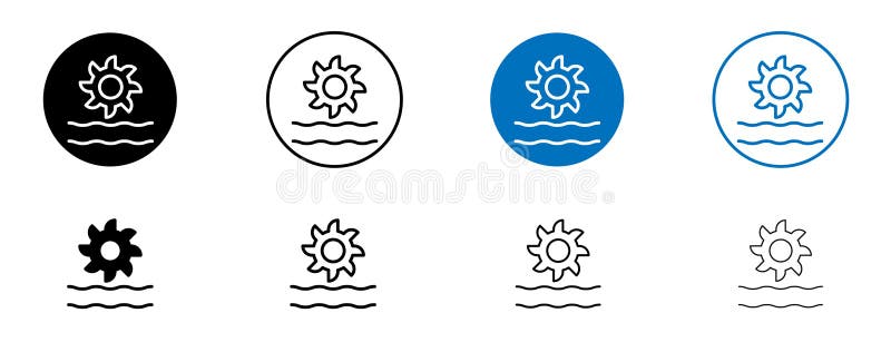Hydro power icon vector stock vector. Illustration of pictogram - 348077784