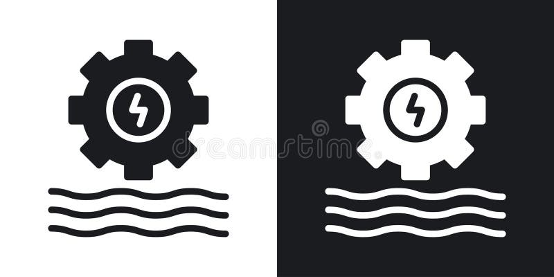 Hydro power icon vector stock vector. Illustration of icons - 348263361