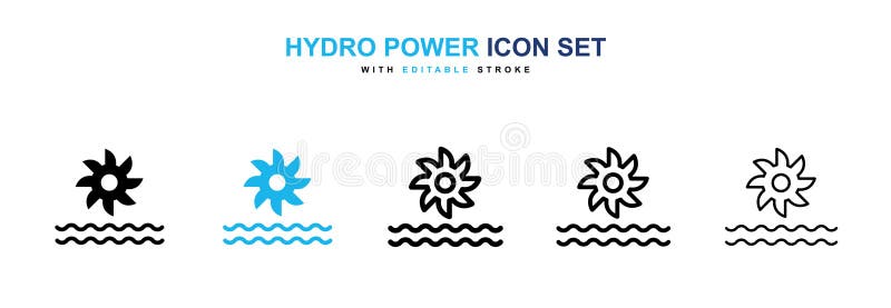 Hydro power icon vector stock illustration. Illustration of plant ...