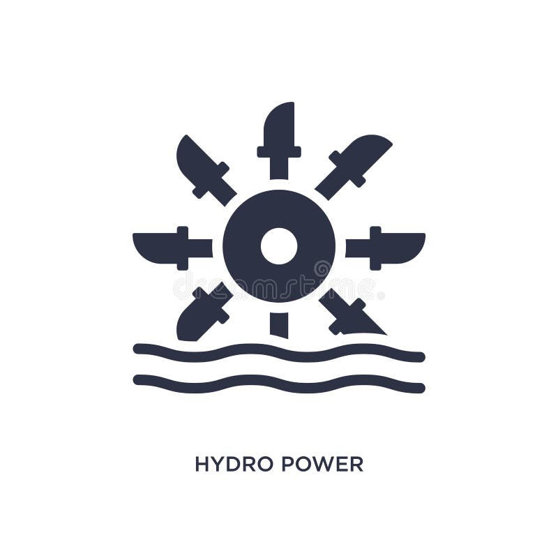 Hydro Power Icon in Different Style Vector Illustration. Two Colored ...