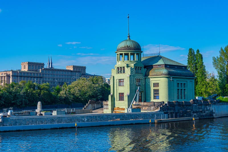 Hydro Power Plant at Stvanice, Prague, Czech Republic Stock Image ...
