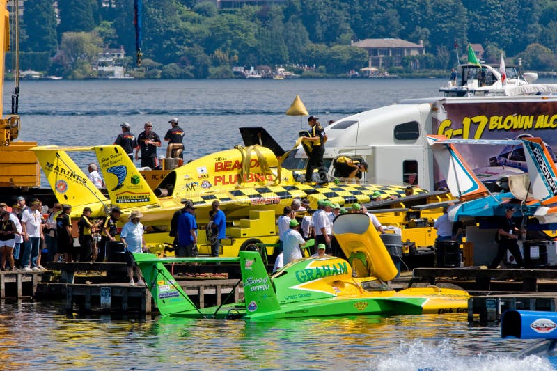 Hydroplane Race At Chevrolet Cup Seattle Seafair Editorial Stock Image ...