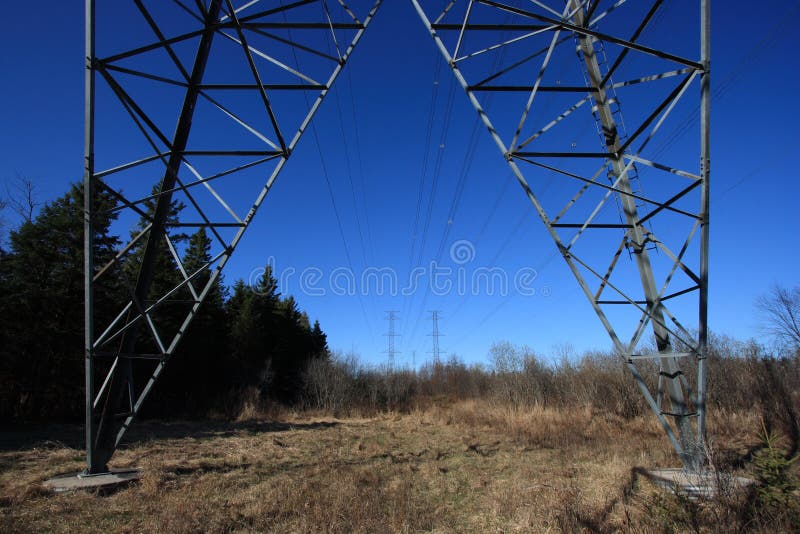 Two Hydro Towers stock photo. Image of angle, looking - 26052586