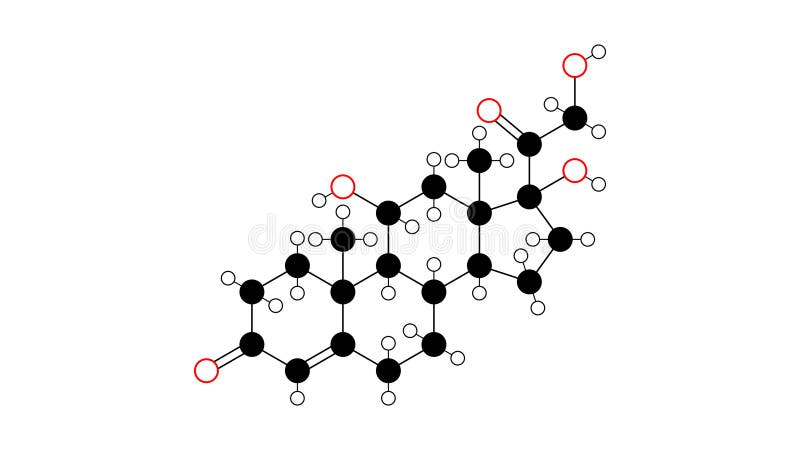 Hydrocortisone Molecular Structure, 3d Model Molecule, Cortisol ...
