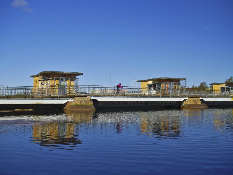 Hydroelectric Dam Bridge stock photo. Image of sports - 71405066