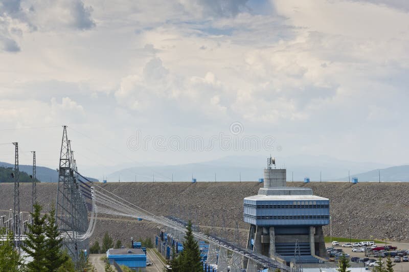 Hydroelectric Dam Control Building Editorial Stock Photo - Image of ...