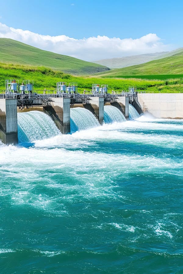 Hydroelectric Dam Operation Showcasing Sustainable Energy Generation ...