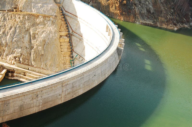 Hydroelectric power dam stock photo. Image of pouring - 14052522