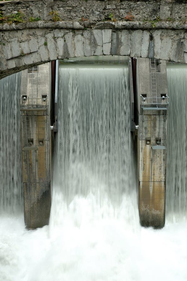 Hydroelectric Power Dam stock photo. Image of foam, simme - 5299478