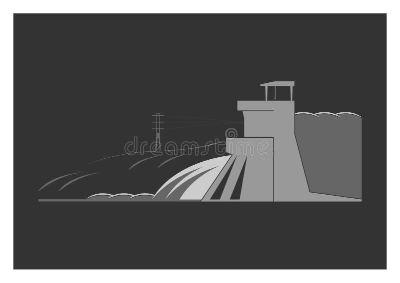 Hydroelectric Power Plant Stock Vector Illustration Of Complex 70807502