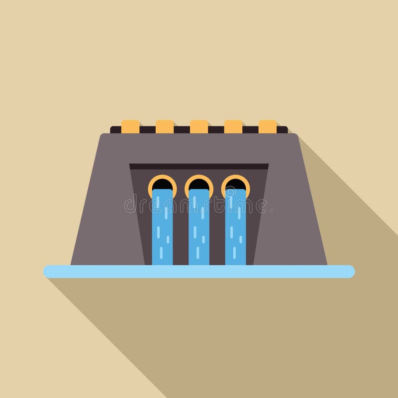 Hydroelectric Power Plant Generating Electricity Using Water Power Stock Illustration ...