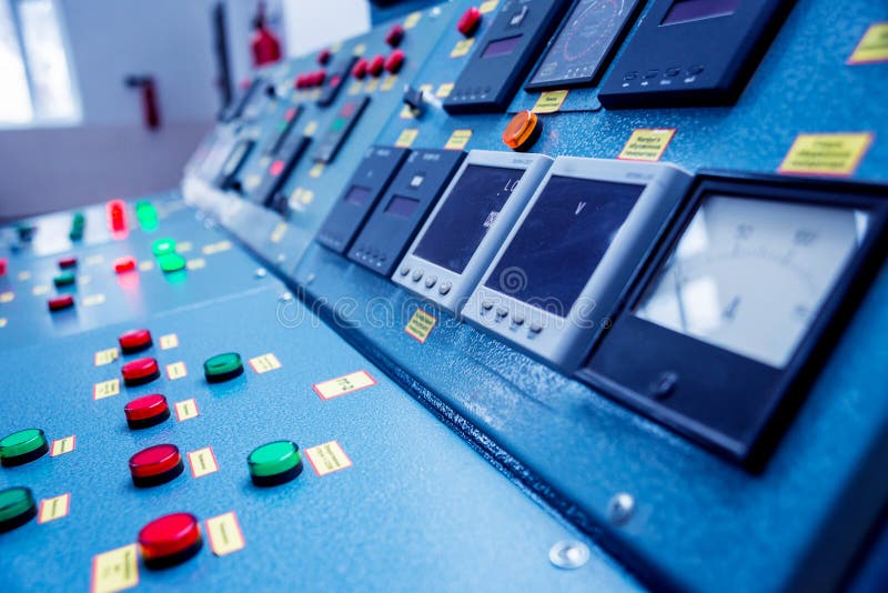 Hydroelectric Power Plant Panel Control. Electrical Equipment Stock ...