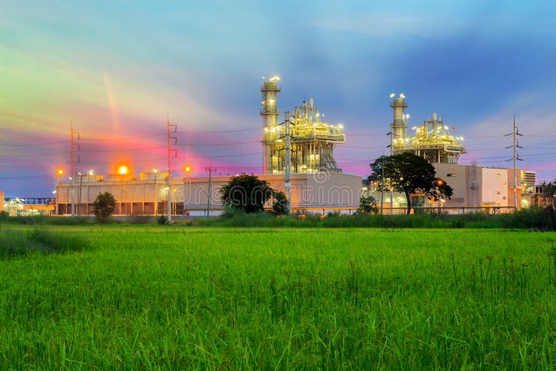 Hydroelectric Power Plant at Sunset. Stock Photo - Image of smoke ...