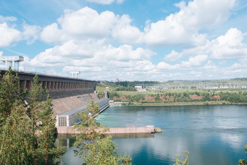 Hydroelectric Power Station Bratsk, Russia Stock Photo - Image of lake ...
