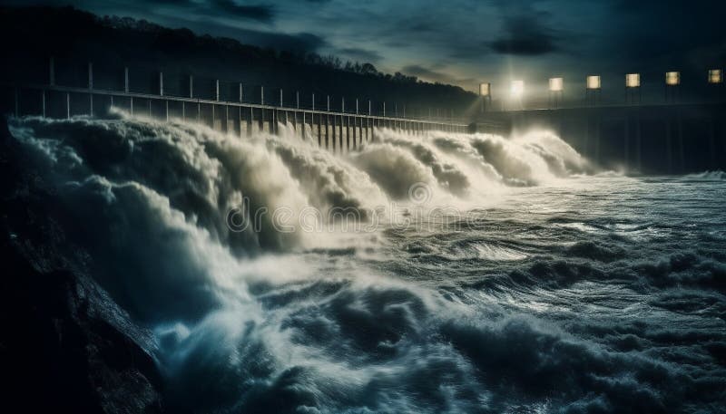 Hydroelectric Power Station Generates Electricity from Flowing Water ...