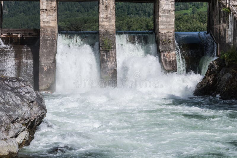 Hydroelectric Power Station Water Flow Stock Photo - Image of turbine ...