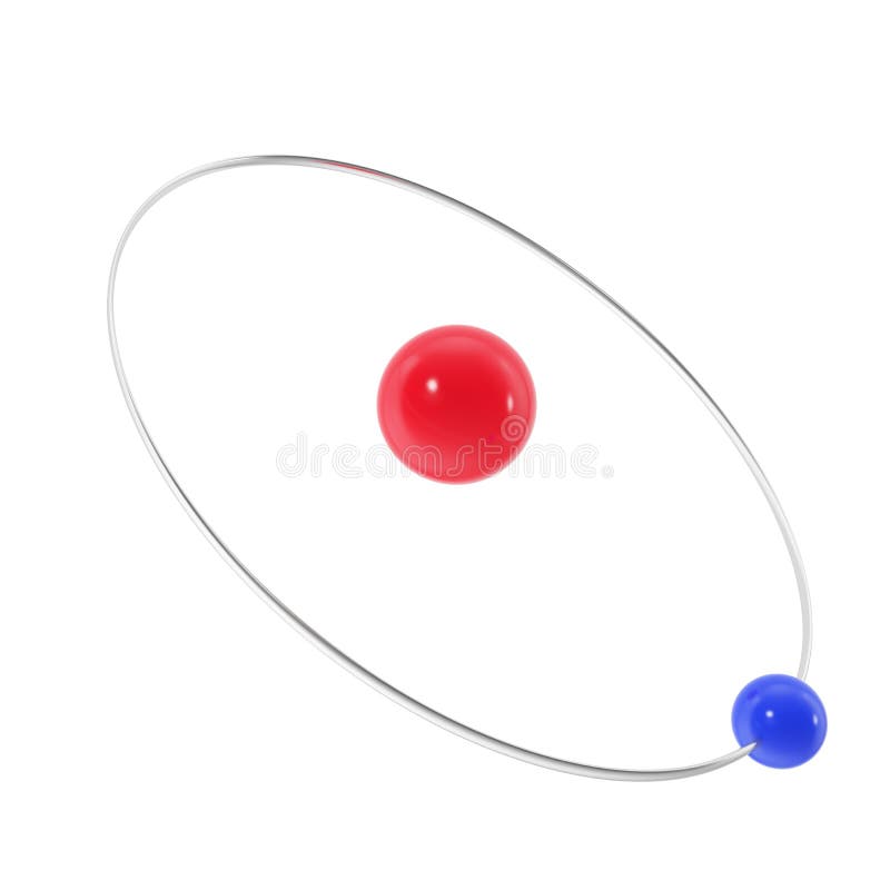 Hydrogen Atom on White Background Stock Illustration - Illustration of ...