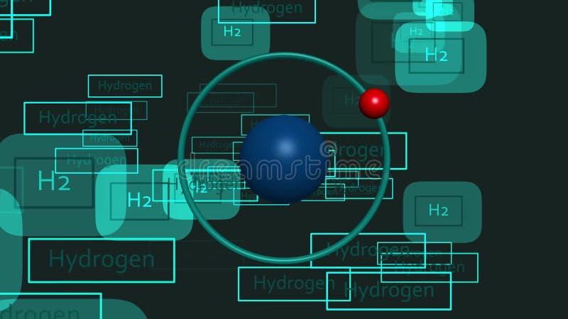 Hydrogen Atomic Level Rotating Nucleus Stock Video - Video of concept ...