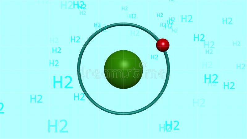 Hydrogen Atomic Level Rotating Nucleus Stock Video - Video of concept ...