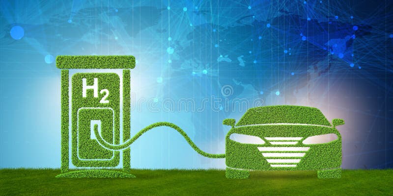 Hydrogen Car Concept - 3d Rendering Stock Illustration - Illustration ...
