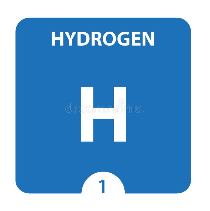 Hydrogen Chemical 1 Element of Periodic Table. Molecule and ...