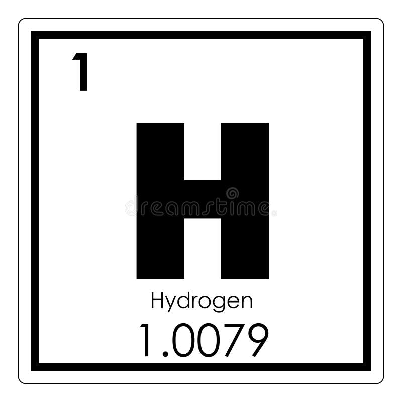 Hydrogen Chemical Symbol As in the Periodic Table Stock Illustration ...