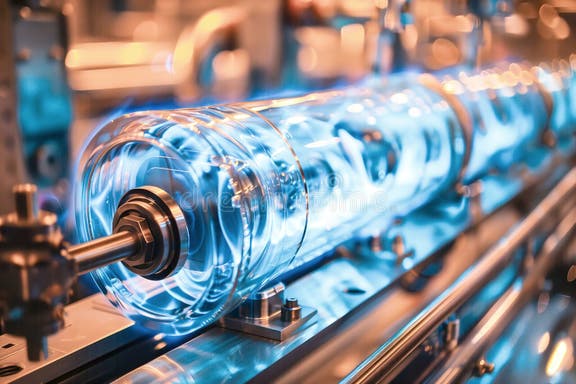 Hydrogen Combustion Process in Train Fuel Cell Stock Illustration ...