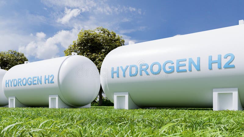 Hydrogen Energy Storage Gas Tank for Clean Electricity Solar Stock ...