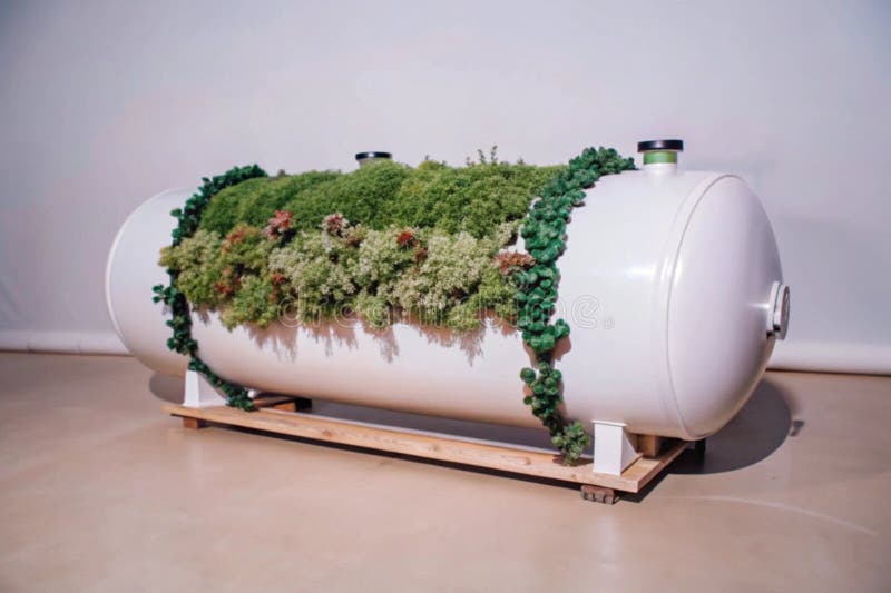 Hydrogen Energy Storage Gas Tank Stock Illustration - Illustration of ...