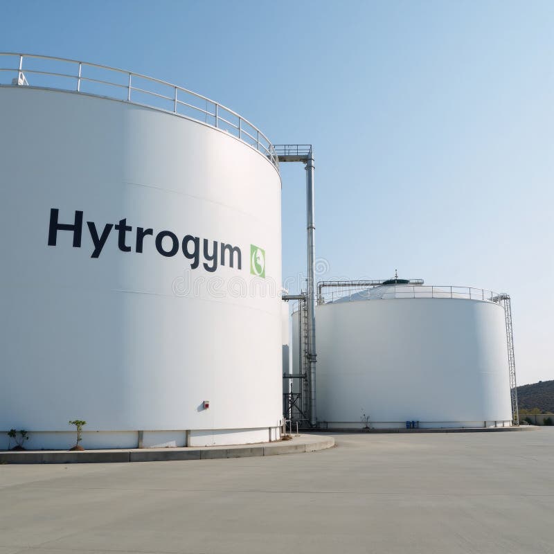 Industrial Hydrogen Tank within Hydrogenpowered Energy Plant Depicting ...
