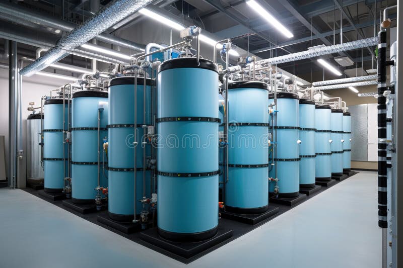 Modern Hydrogen Facility Using Technological Renewable Energy. Stock ...