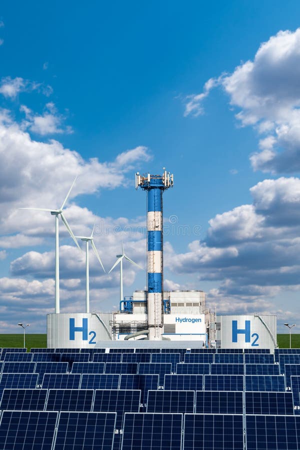 Hydrogen Factory Concept. Hydrogen Production from Renewable Energy ...