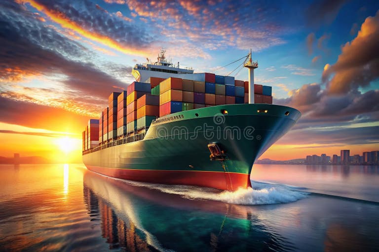 Hydrogen Fuel Cargo Ship Realistic 3D Visualization of Efficient ...