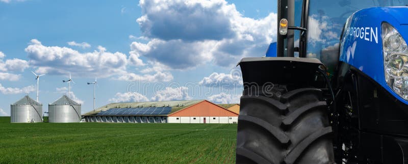 Hydrogen Fuel Cell Agricultural Tractor Stock Image - Image of ...