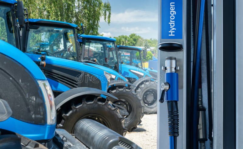 Hydrogen Fuel Cell Agricultural Tractors. Concept Stock Photo - Image ...
