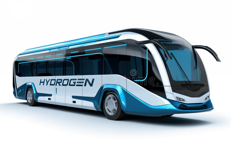 Hydrogen Fuel Cell Bus Concept Stock Image - Image of zero, station ...