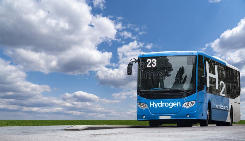 A hydrogen fuel cell bus stock image. Image of fuel - 214603895