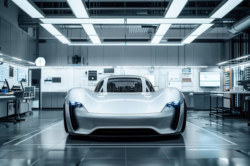 Hydrogen Fuel-Cell Sports Car Prototype in Development Lab Stock ...