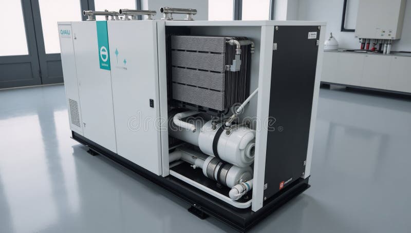 Hydrogen Fuel Cell System Components are Illustrated with Detailed ...