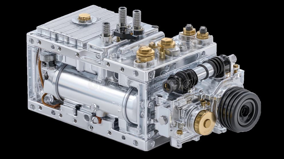 Hydrogen Fuel Cell System Showing Its Complex Internal Components on ...