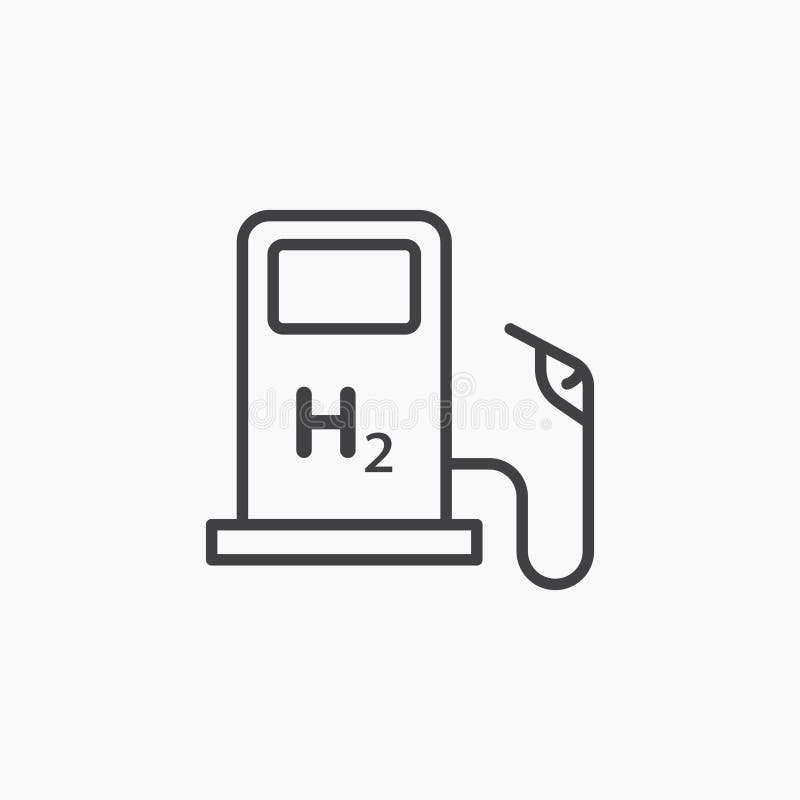 Hydrogen Fuel Pump Icon Vector Stock Vector - Illustration of ...