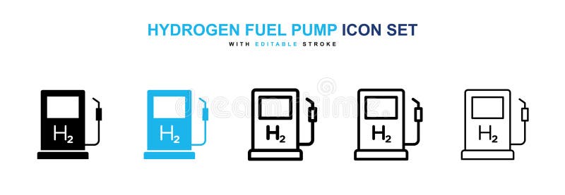 Hydrogen Fuel Pump Icon Vector Stock Vector - Illustration of ...