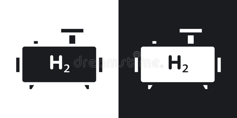 Hydrogen Gas Tank Icon Vector Stock Illustration - Illustration of ...