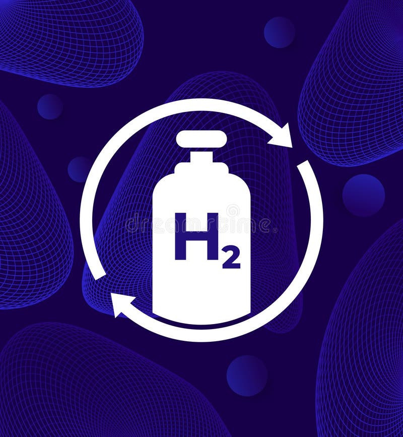 Hydrogen Gas Tank Refill Icon, Vector Stock Vector - Illustration of ...